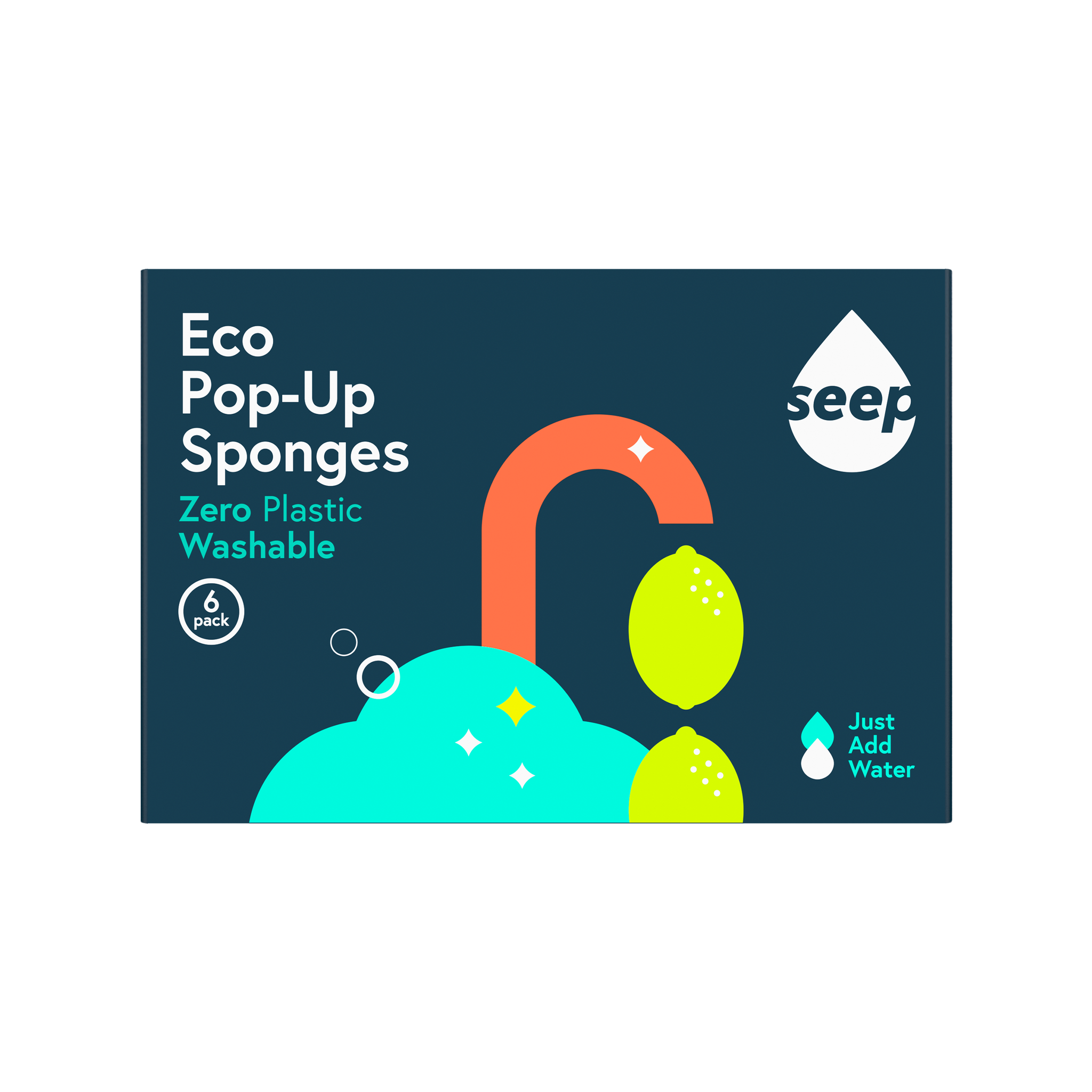 Eco Pop-Up Sponges | Pack Of Sponges | 6 Sponges – Seep